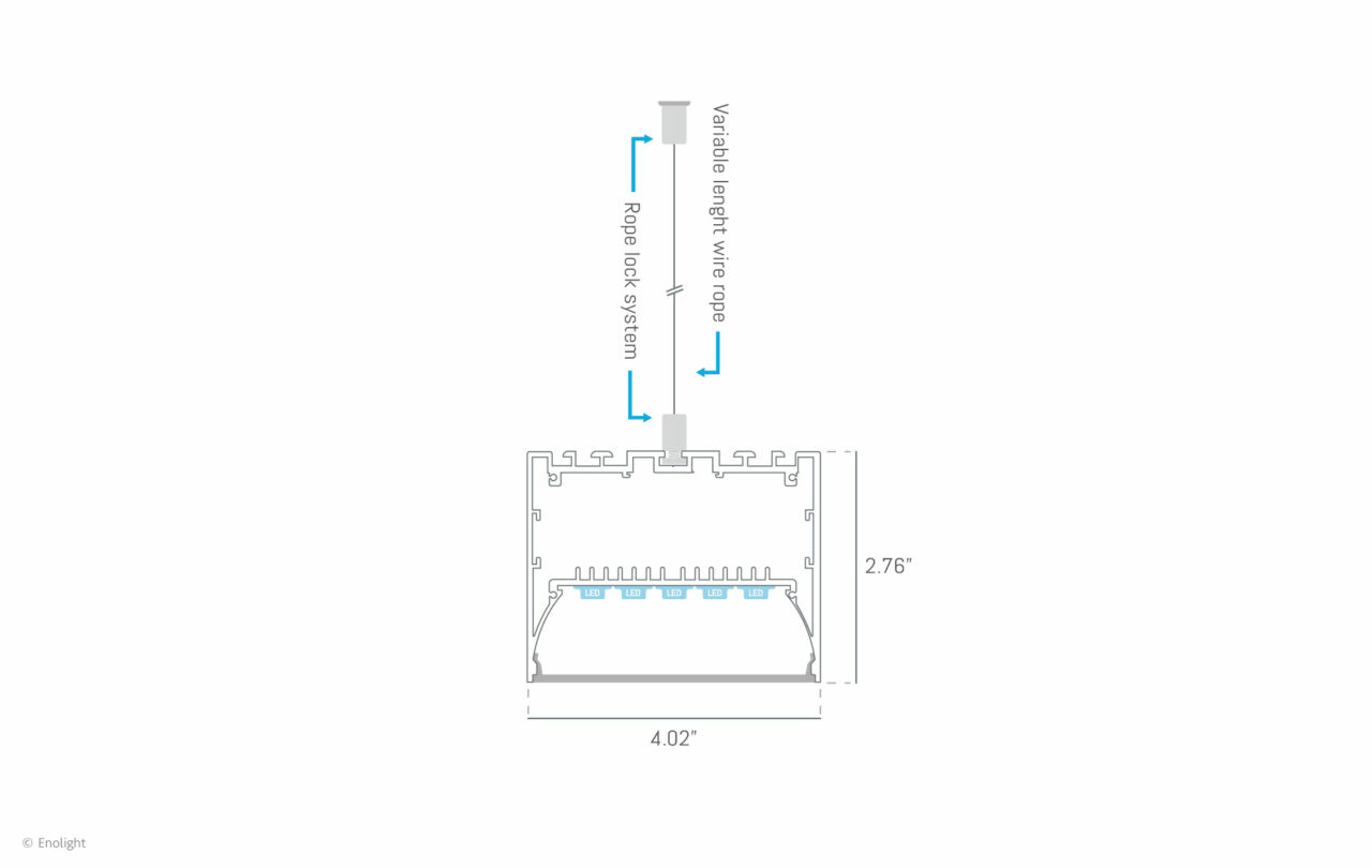 EnoLight® Direct Indirect Linear Pendant Lighting