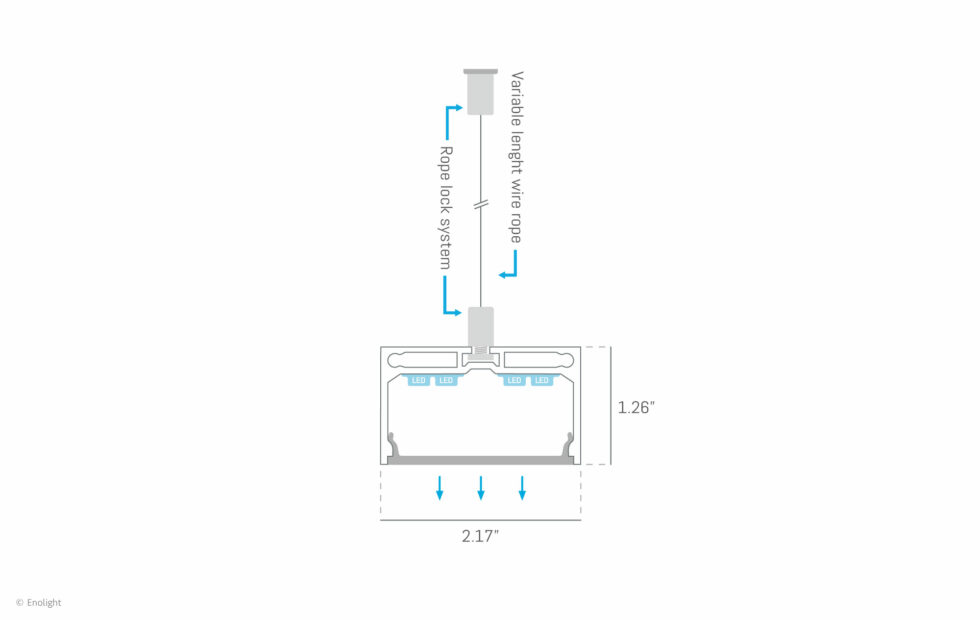 EnoLight® Direct Indirect Linear Pendant Lighting