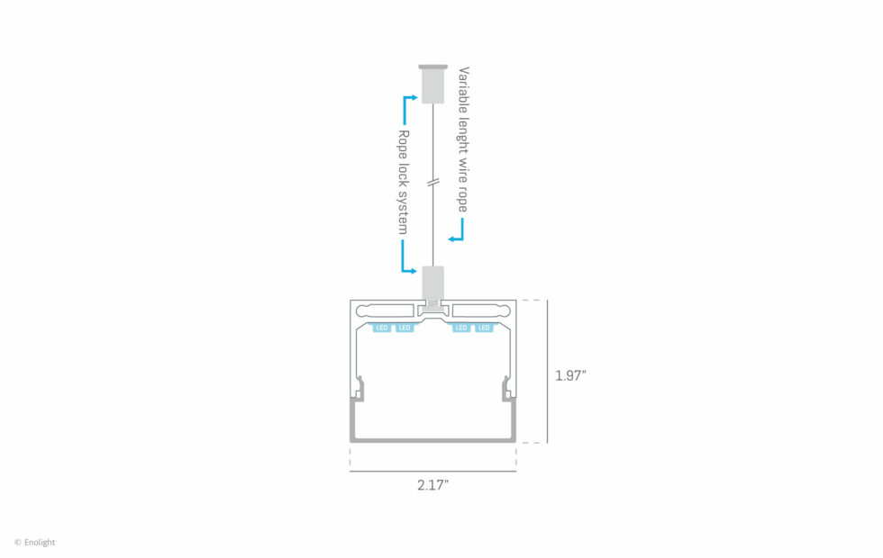 EnoLight® Direct Indirect Linear Pendant Lighting