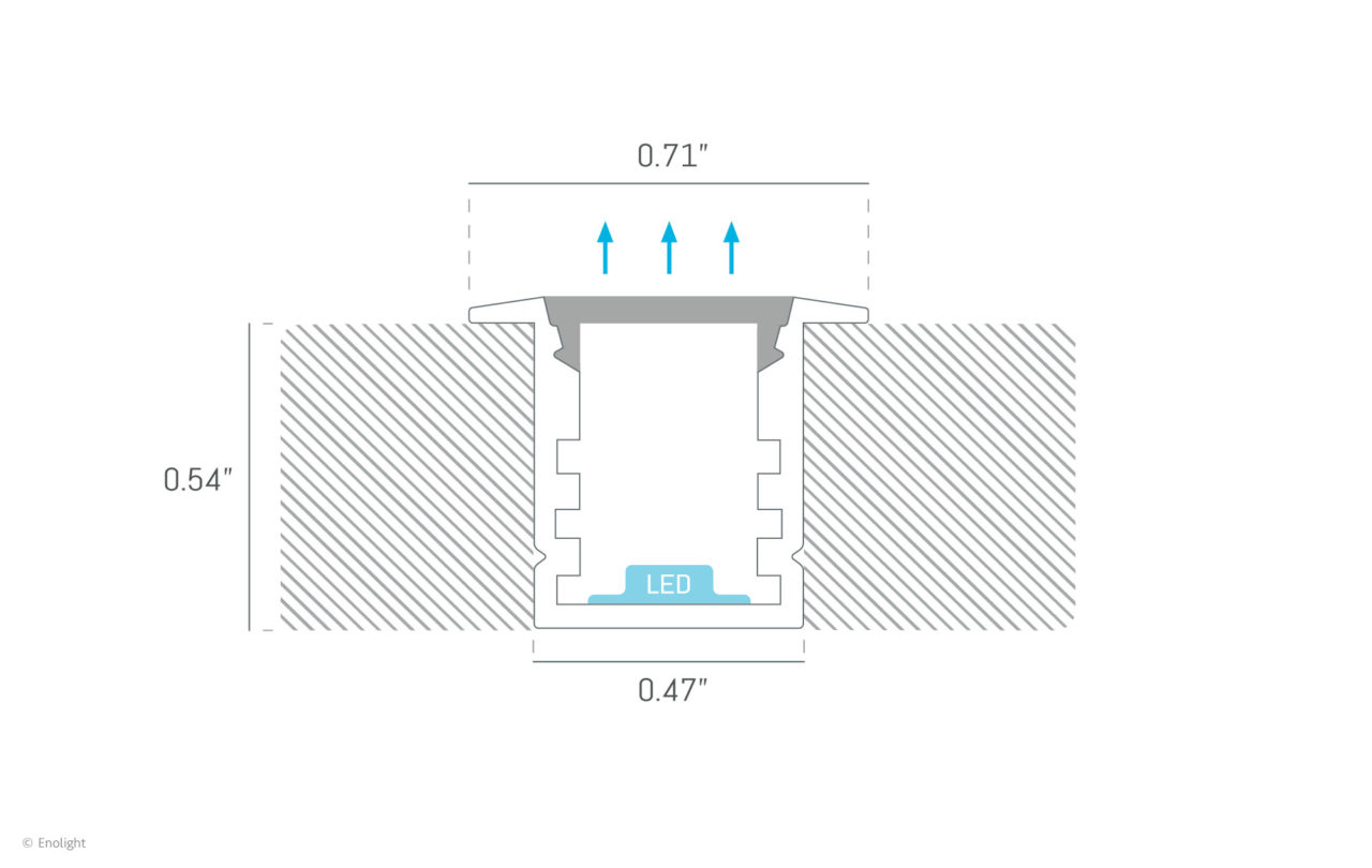 HYN1815F Ultra Thin Linear Trim Recessed Lighting